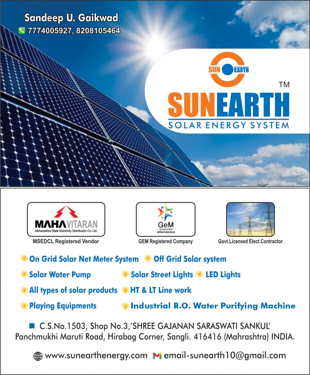 Sunearth Solar Energy System – Solsavi